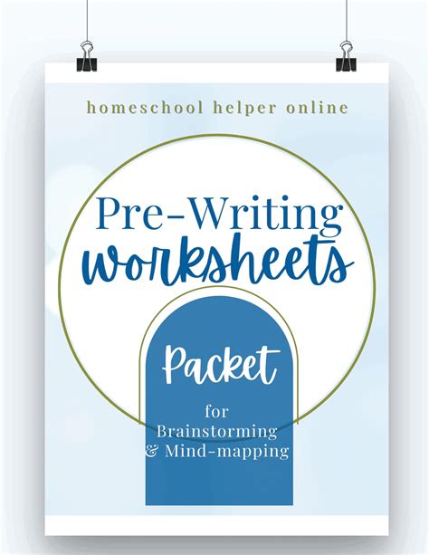 Prewriting Brainstorming Worksheets Homeschool Helper Online