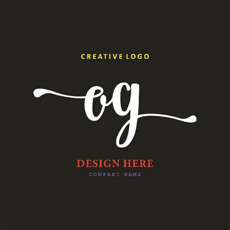 El logotipo de letras OG es simple fácil de entender y autoritario
