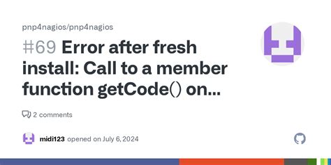 Error After Fresh Install Call To A Member Function GetCode On Int Opt Pnp Nagios Lib