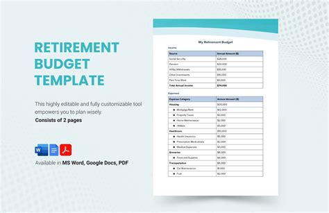 Monthly Grocery Budget Template In Word Google Docs Apple Pages