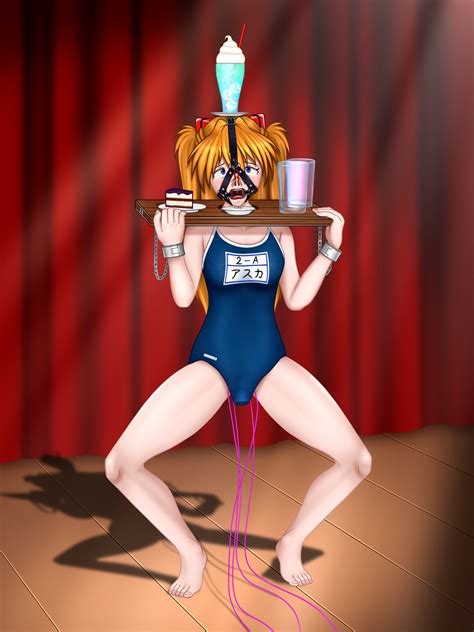 Rule 34 1girl 1girls Asuka Langley Sohryu Balancing Bondage Cake