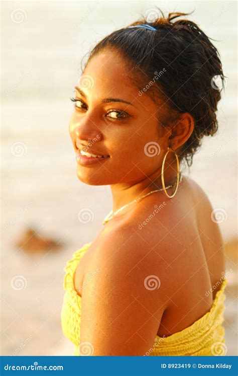 Pretty Caribbean Island Girl Stock Image Image Of Mixed Girl 8923419