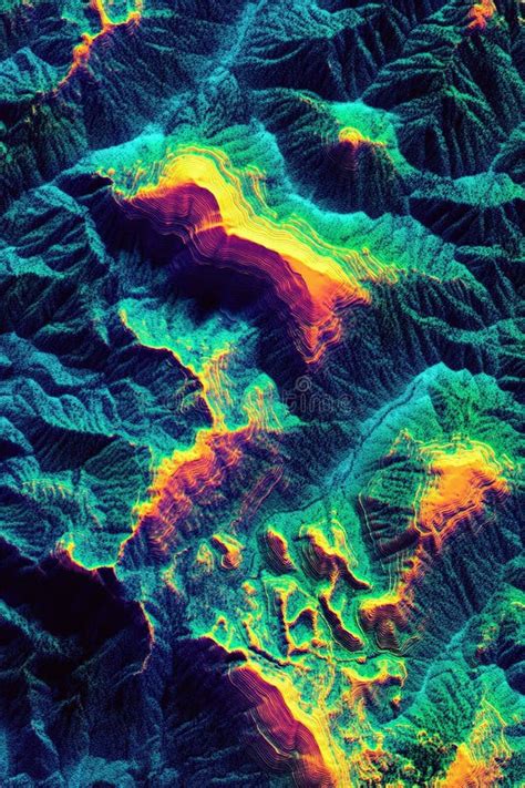 LiDAR GIS Aerial Map Highlighting Forested Region With Terrain Elevation Canopy Height And