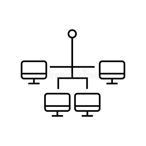 Computer Network Icon Vector Internet Illustration Sign Blockchain Symbol Or Logo Stock Vector