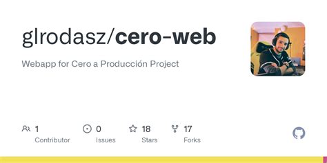 Github Glrodasz Cero Web Webapp For Cero A Producci N Project