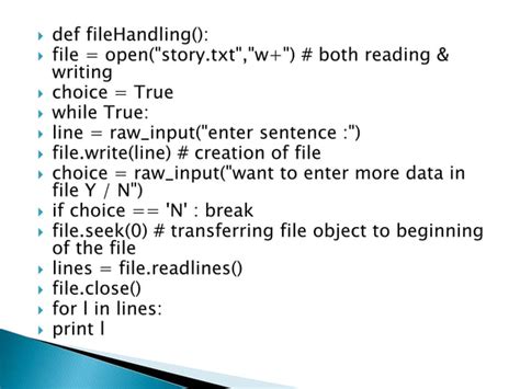 File Handling In Python Using Exception Statement Pptx