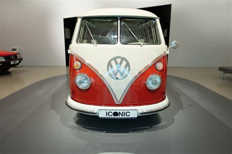 Classic Vintage Red And White Volkswagen Bus Automotive Pop Culture