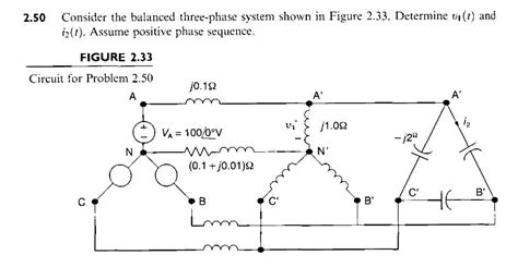 Solved 250 Consider The Balanced Three Phase System Sh
