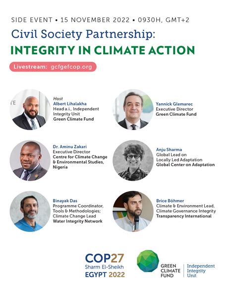 COP Civil Society Partnership Integrity In Climate Action Independent Integrity Unit