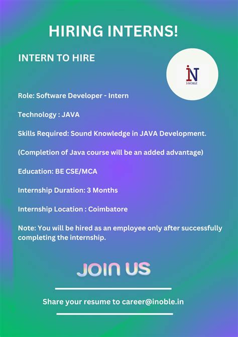 Vinothini Nataraj On Linkedin Interns Internshipopportunities Softwarejobs