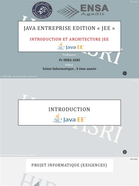 Cours Jee Intro Archi 2020 Pdf Java Langage De Programmation