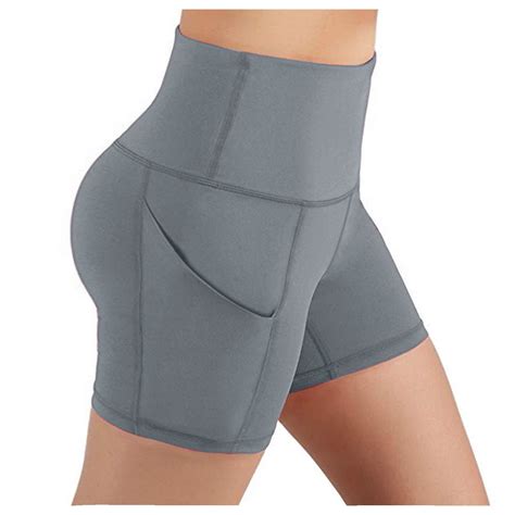 Nerohusy Womens Bike Shorts 5 Inch Inseam Yoga Shorts For Women With