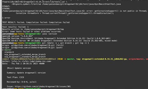 Javadynbasicstealtestjava编译报错 · Issue 479 · Dragonwell Project