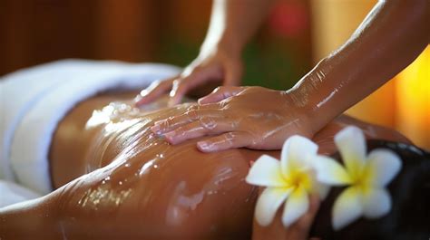 A Woman Receives A Massage With Oil On Her Back Premium Ai Generated
