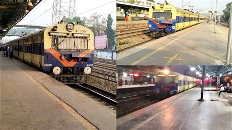 3 In 1 Beautiful Morning MEMU Trains Arrival At Virar Station