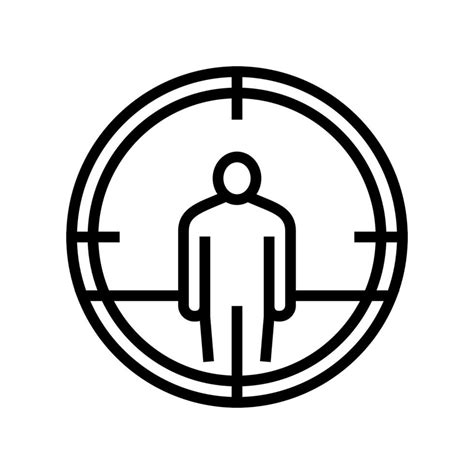 Target Kill Line Icon Vector Illustration 10310071 Vector Art At Vecteezy