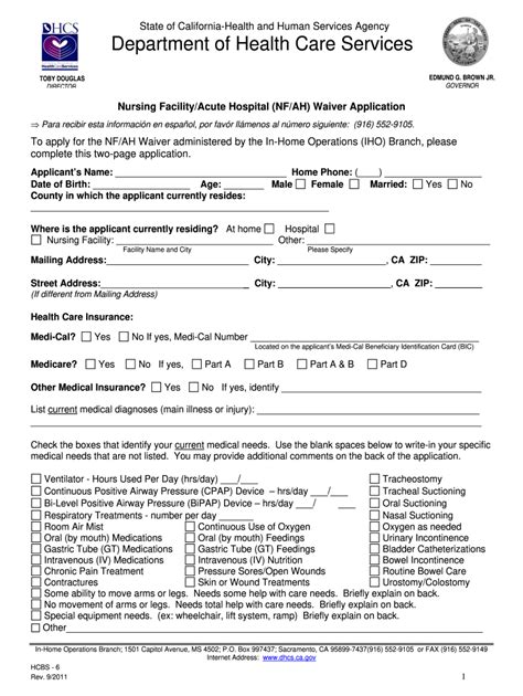 Hcbs 6 Waiver Pdf Fill Online Printable Fillable Blank Pdffiller