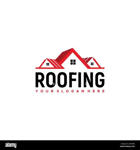 Modern Roofing Real Estate Building Logo Design Stock Vector Image