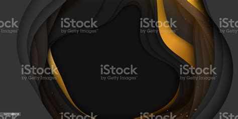 종이와 벡터 3d 추상 배경 잘라 모양 골드와 반짝 화려한 어두운 조각 예술입니다 종이 공예 영양 캐년 풍경 비즈니스 프레 젠 테이 션 전단지에 대 한 최소한의 디자인입니다