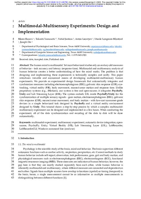 pdf multimodal multisensory experiments design and implementation