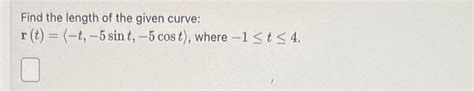 solved find the arclength of the curve