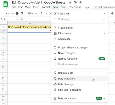 How To Edit Drop Down List In Google Sheets