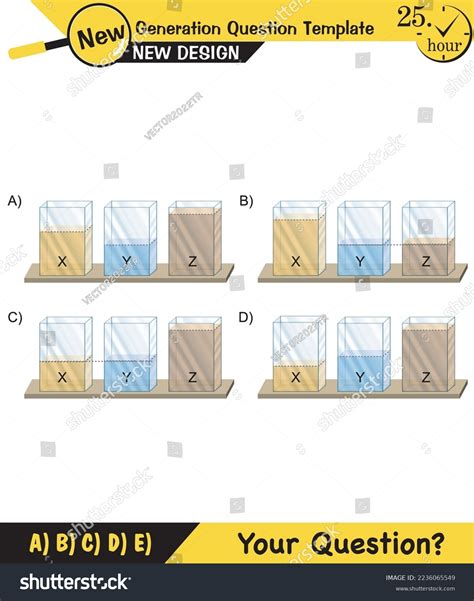 Physics Pressure Lifting Force Archimedes Principle Stock Vector