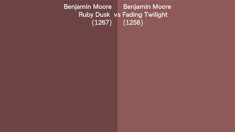 Benjamin Moore Ruby Dusk Vs Fading Twilight Side By Side Comparison