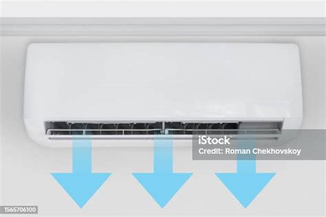 Ac Split Yang Dipasang Di Dinding Di Ruangan Dengan Aliran Udara Dingin