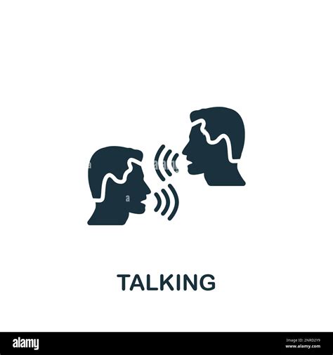 Talking Icon Monochrome Simple Sign From Speech Collection Talking
