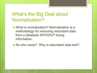 Normalization Ppt