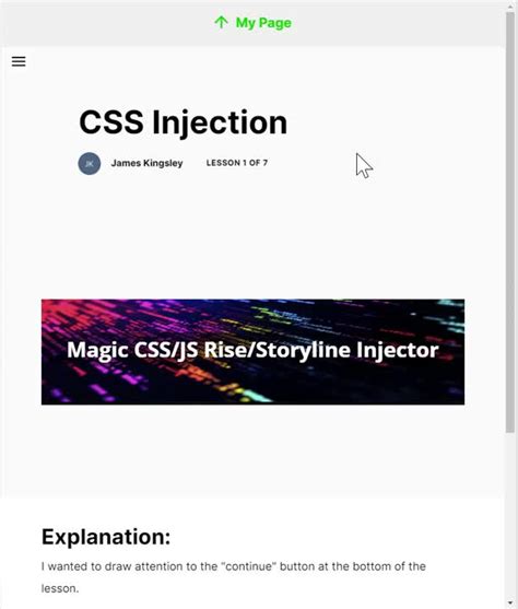 Customize Your Rise Courses With Css And Javascript James Kingsley