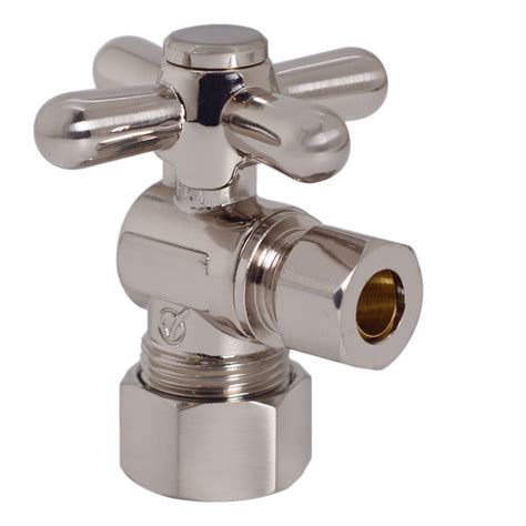Westbrass D105bx 07 14 Turn Cross Handle Angle Stop Shut Off Valve 5