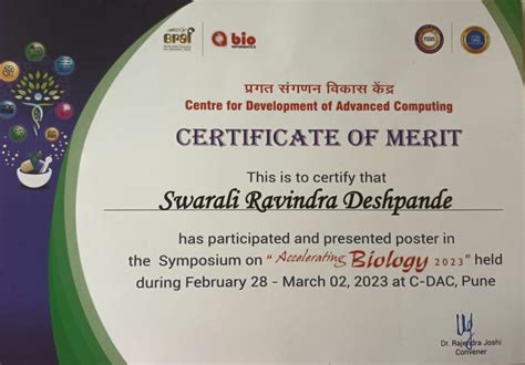 Swarali Deshpande On Linkedin Cdac Cdacpune Braf Acceleratingbiology Acceleratingbiology2023