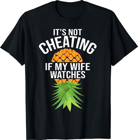 Funny It S Not Cheating If My Wife Watches Gift Men Husbands T Shirt