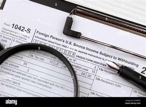 Irs Form 1042 S Foreign Persons Us Source Income Subject Of Withholding