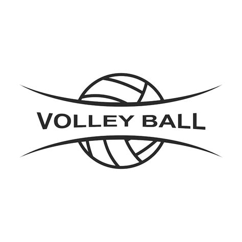 Vector De Logotipo De Pelota De Voleibol Vector Premium