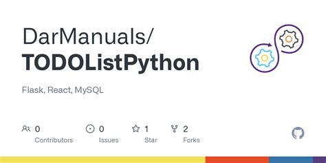 Github Darmanuals Todolistpython Flask React Mysql