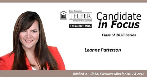 Telfer Executive Mba At The University Of Ottawa On Linkedin Meet The Class President Leanne