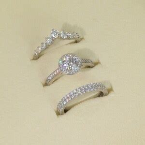 Brilliant CT Halo Bridal Ring Set Sterling Silver Wedding Ring Eternity Matching Bands