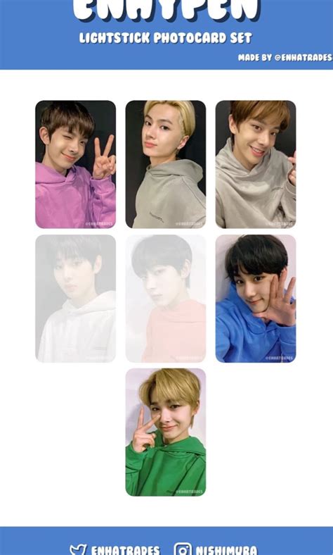 Wts Secured Incoming Enhypen Heeseung Jay Jake Jungwon Niki Lightstick Pcs Hobbies Toys