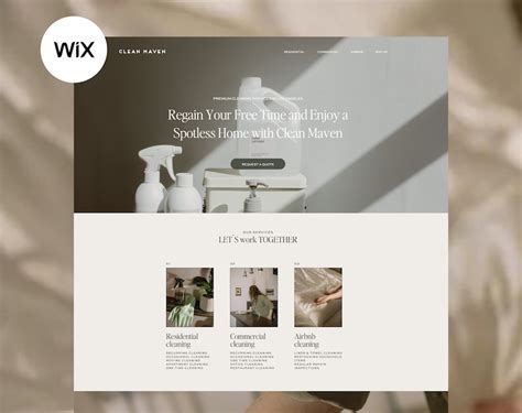 Wix Website Template For Cleaning Services Clean Business Website