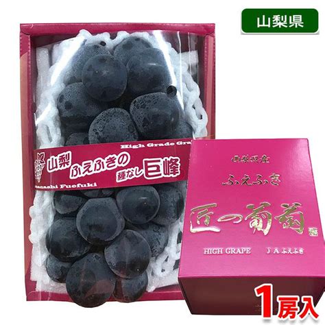 山梨県産 匠の葡萄 種なし巨峰 1房入り 約500g （化粧箱） 種無し 巨峰 ギフト用 ぶどう 11610217 2生鮮卸売市場