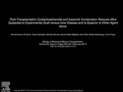Post Transplantation Cyclophosphamide And Ixazomib Combination Rescues