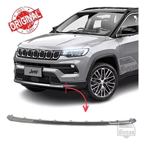 Aplique Grade Friso Frontal Prata Jeep Compass Frete Gr Tis