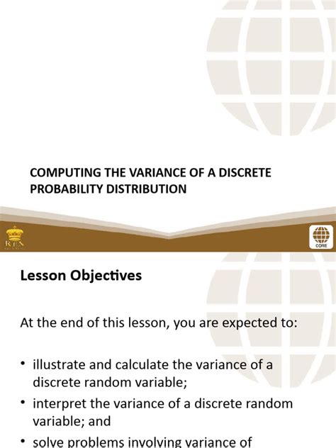 Psunit I Lesson 5 Computing The Variance Of A Discrete Probability