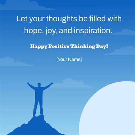 Free Positive Thinking Day Template To Edit Online