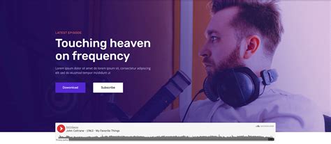 Hero Section Elecast Podcast Website Template For Gutenberg Templately