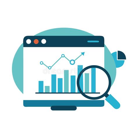 Data Analytics Graph On Computer Screen Stock Illustration Illustration Of Analytics Analysis