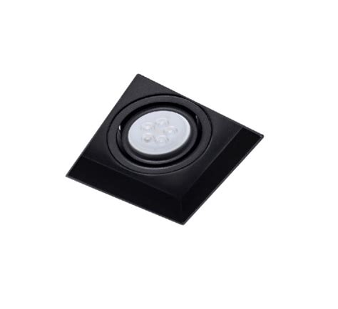 EMBUTIDO MINI DICROICA NO FRAME QUADRADO 61MM 61301 PRETO Light